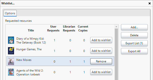 Using the Wishlist Interface