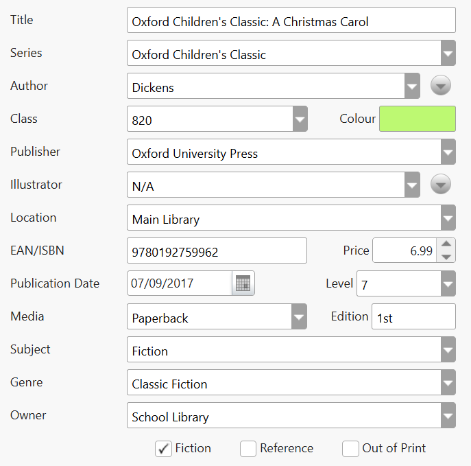 Resource Record Card - Details Tab