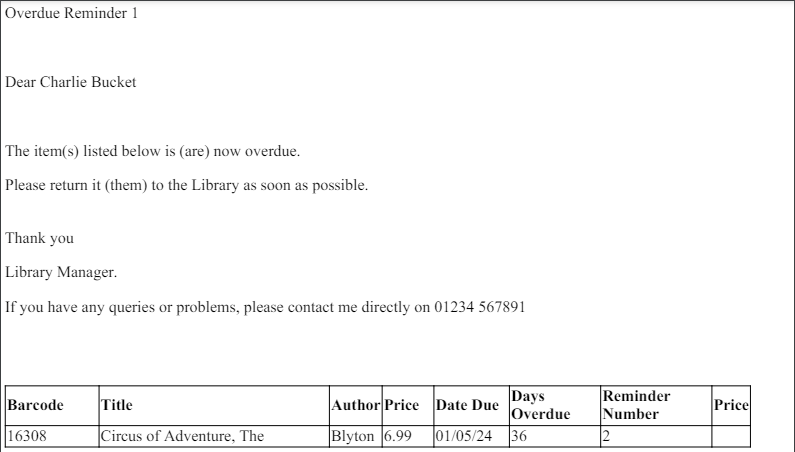 Individual Reminders