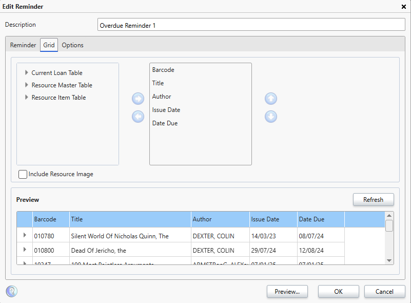 Editing a Reminder Template